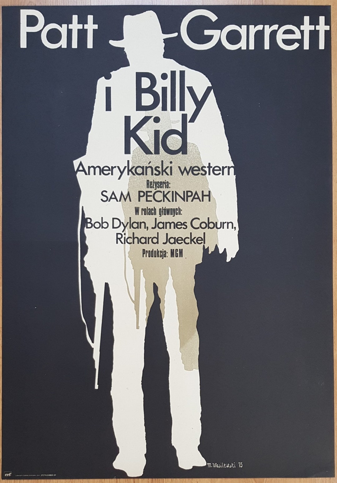 Pat Garrett & Billy the Kid ORIGINAL Polish Poster 1975 WASILEWSKI Bob ...