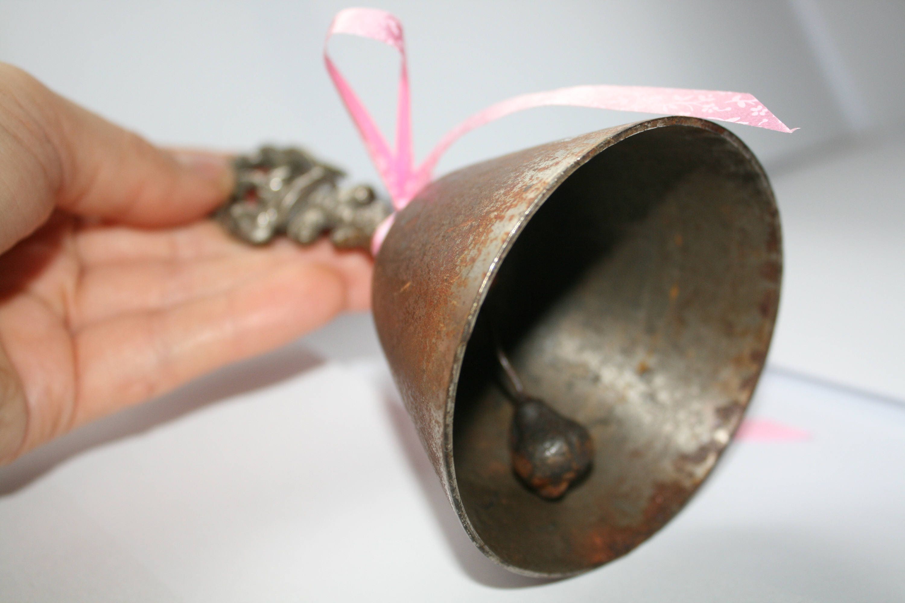 Bell Vintage Dinner Bell Cast Iron Bell Ringing Bell Hand - Etsy
