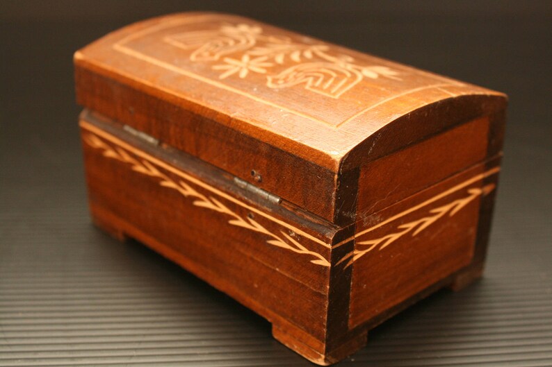 Wooden Box Jewelry Box Treasury Box Hand Carved Box | Etsy