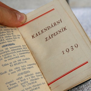 1930s Diary, POCKET CALENDAR, Leather Notebook, Vintage Notebook ...