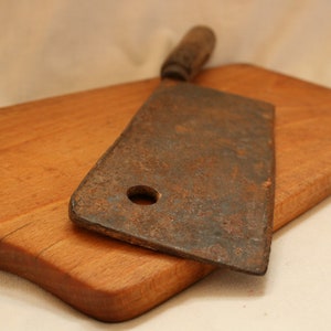 Vintage Cleaver, Meat Cleaver, Antique Meat Knife, Chopper, Bone Cutter ...