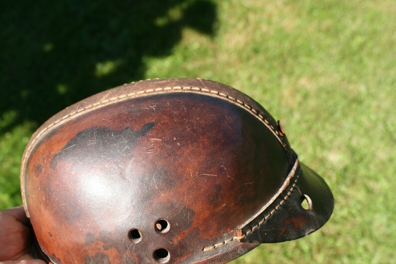 Vintage Miner's Helmet 1900s Miner's Helmet Leather - Etsy