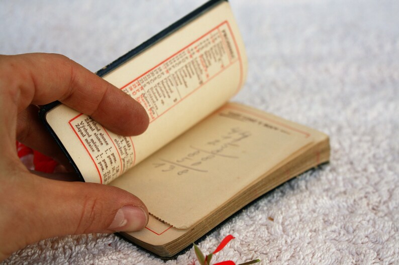1930s Diary, POCKET CALENDAR, Leather Notebook, Vintage Notebook ...