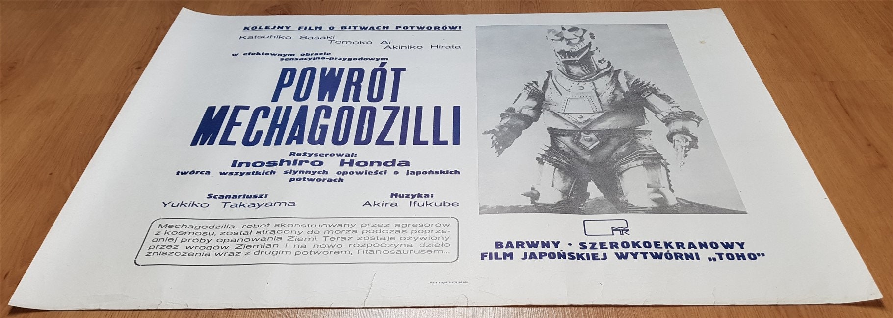Terror of Mechagodzilla ORIGINAL 1980 Vintage Polish Movie Poster ...