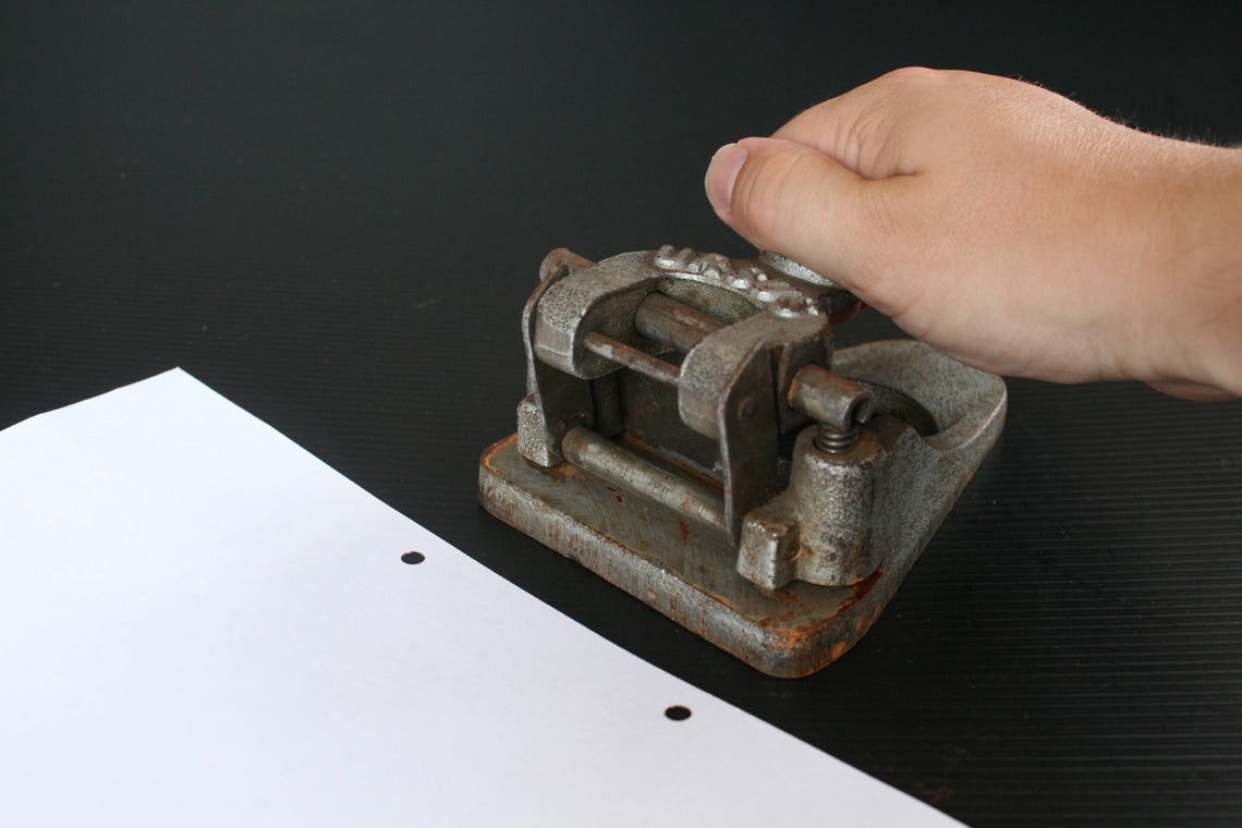 Vintage Paper Punch Industrial Hole Punch Vintage Hole - Etsy