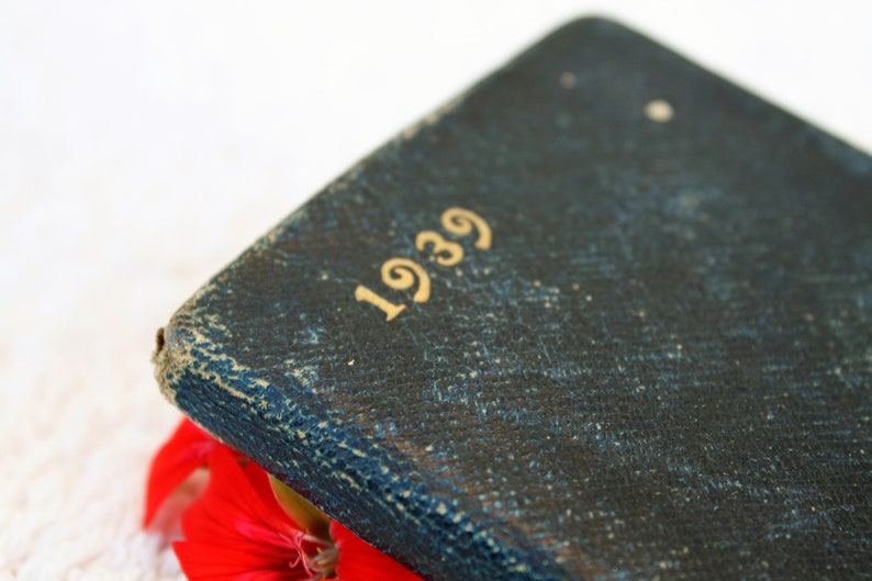 1930s Diary, POCKET CALENDAR, Leather Notebook, Vintage Notebook ...