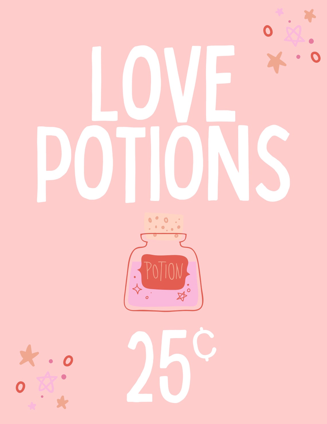 Valentine's Day Print Love Potion Print Girls Room - Etsy
