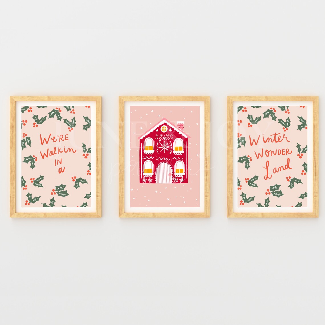 Walking in A Winter Wonderland Print, Set of Two Christmas Prints - Etsy