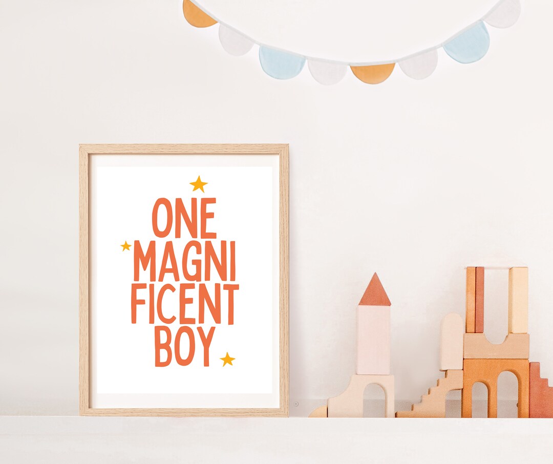 Magnificent Boy Print, Starry Eyed Child Print, Whimsical Playroom ...