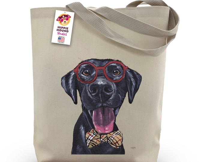 Black Lab Tote Bag Black Labrador Art Tote Black Lab Lover Gift Black ...