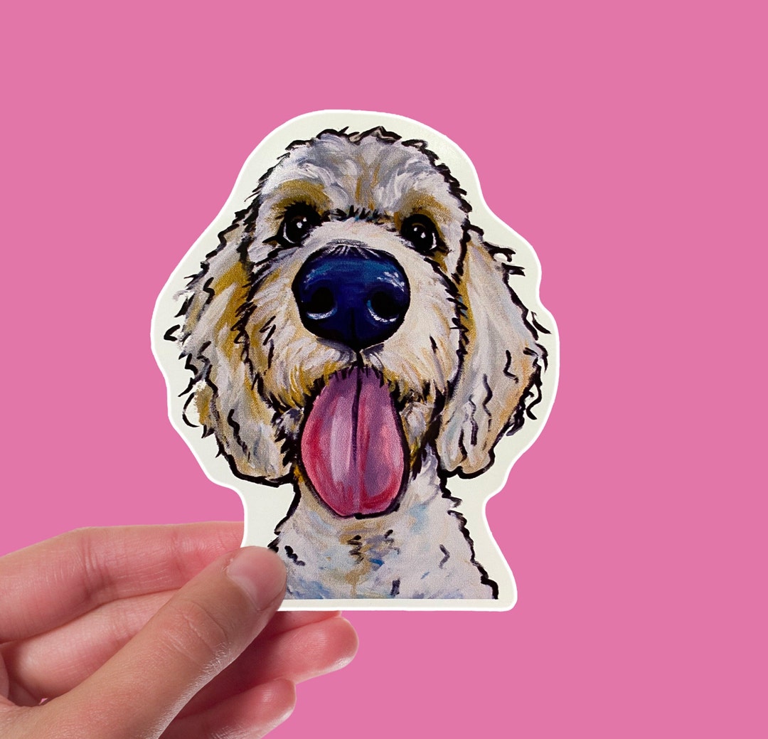 Golden Doodle Sticker - Doodle Vinyl Decal - 4" Sticker - Cute Doodle ...