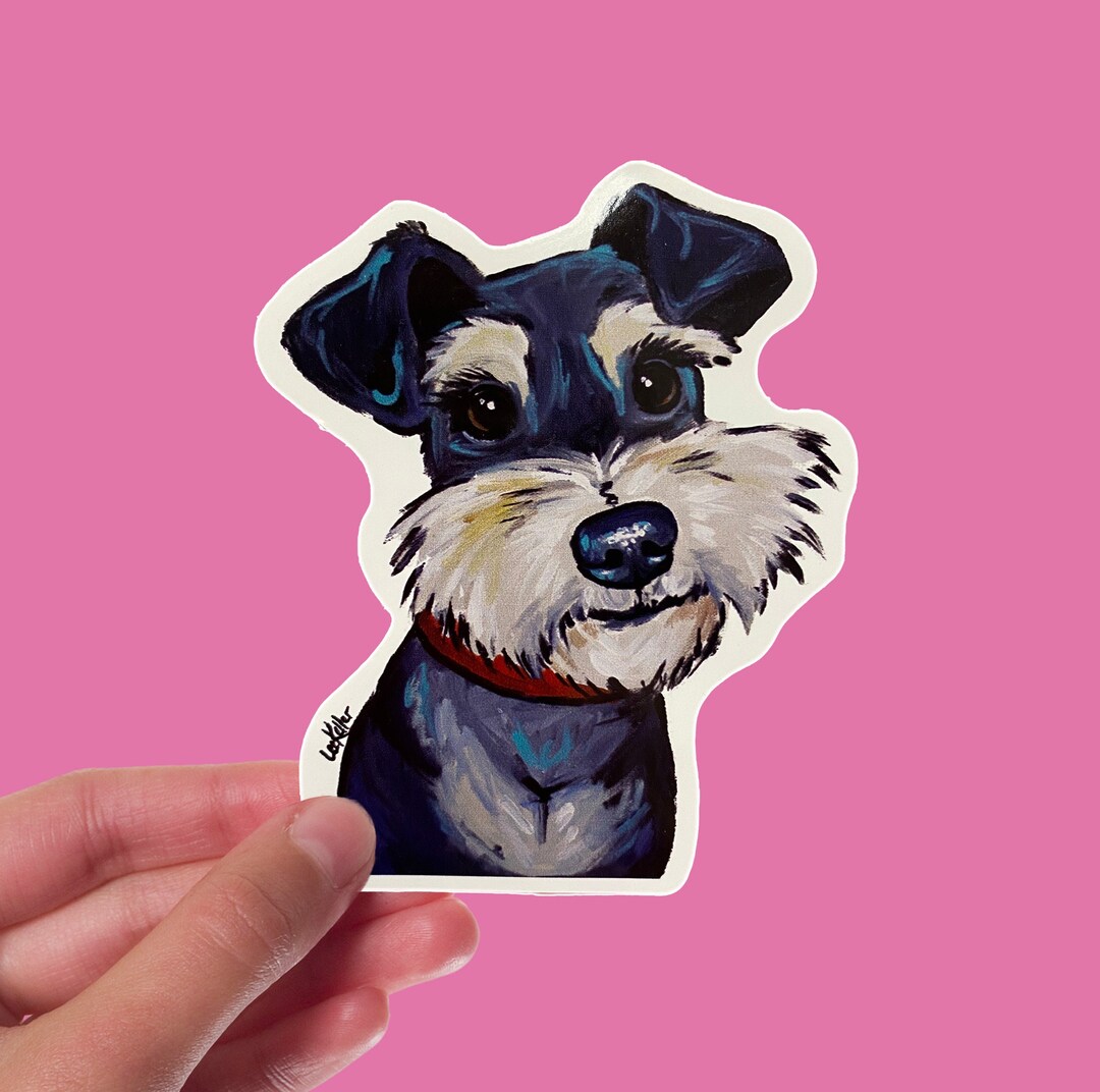 Schnauzer Sticker, 4" Sticker, Cute Dog Sticker - Etsy