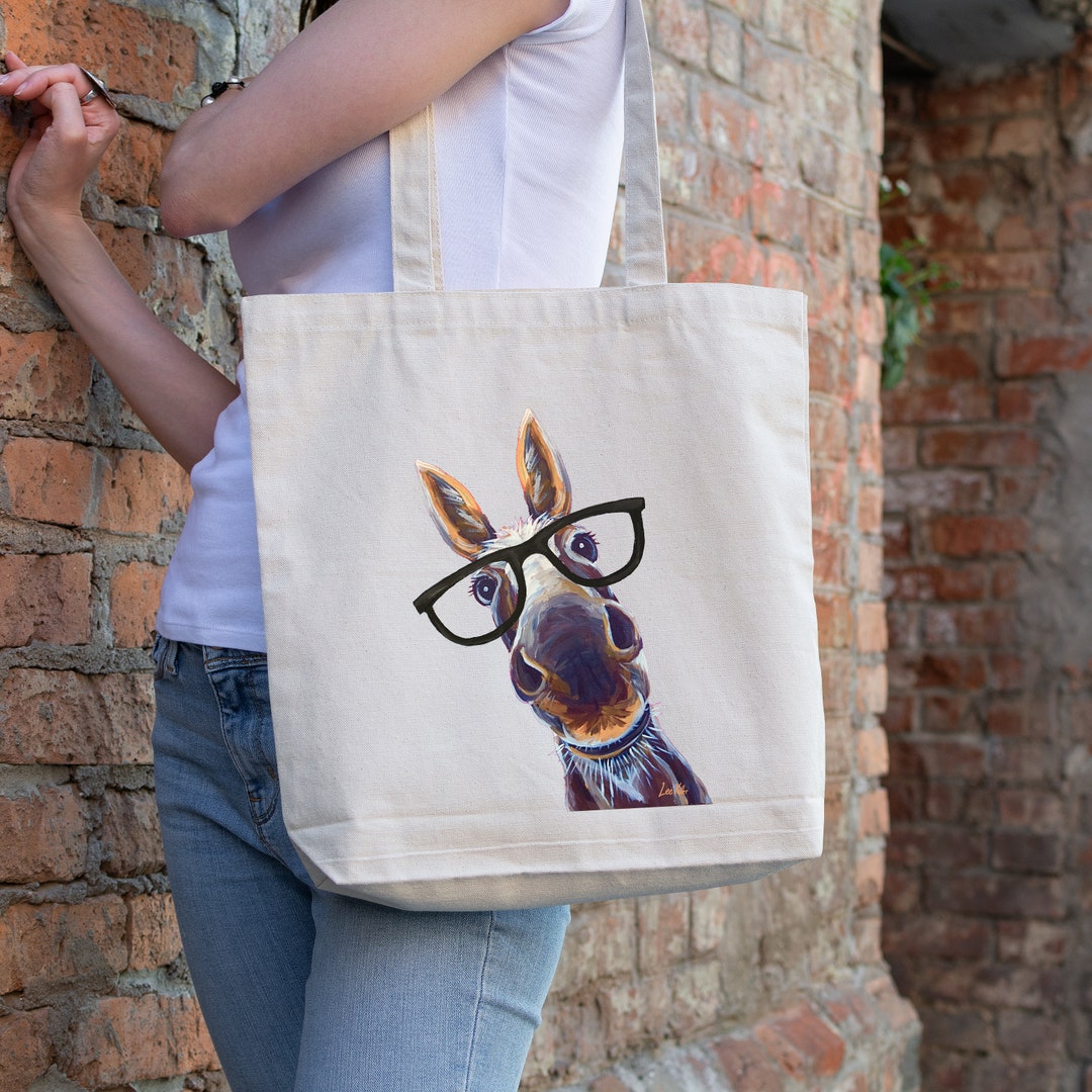 Donkey Tote Bag Personalized Donkey Lover Gift Farm Animal Totes donkey ...
