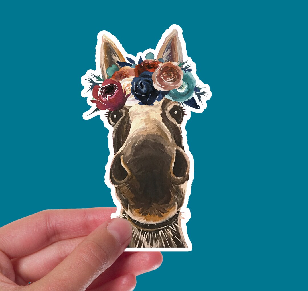 Dark Boho Donkey Sticker, 'snickers', 4" Sticker, Cute Donkey Sticker ...