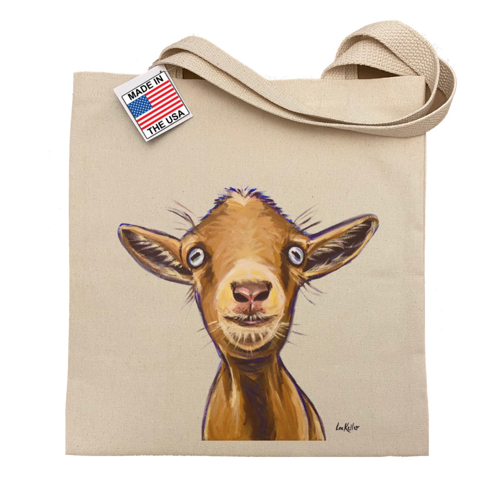 Goat Tote Bag Goat Lover Gift Cute Goat Art on tote bag | Etsy