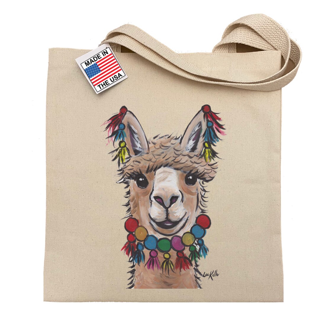 Alpaca Tote Bag Lindo Arte de Alpaca en Bolsa de Tote Regalo | Etsy