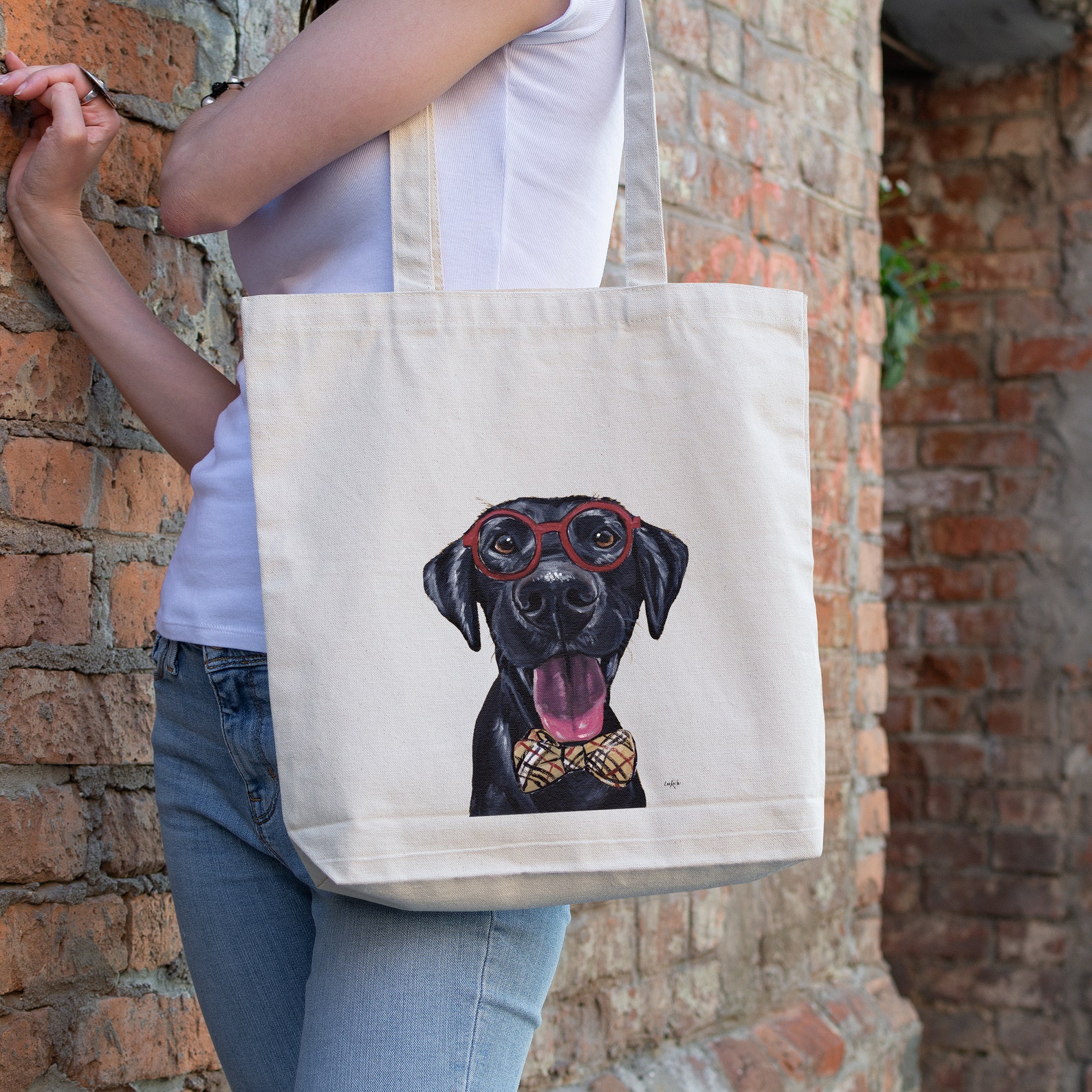 Black Lab Tote Bag - Black Labrador Art Tote - Black Lab Lover Gift ...