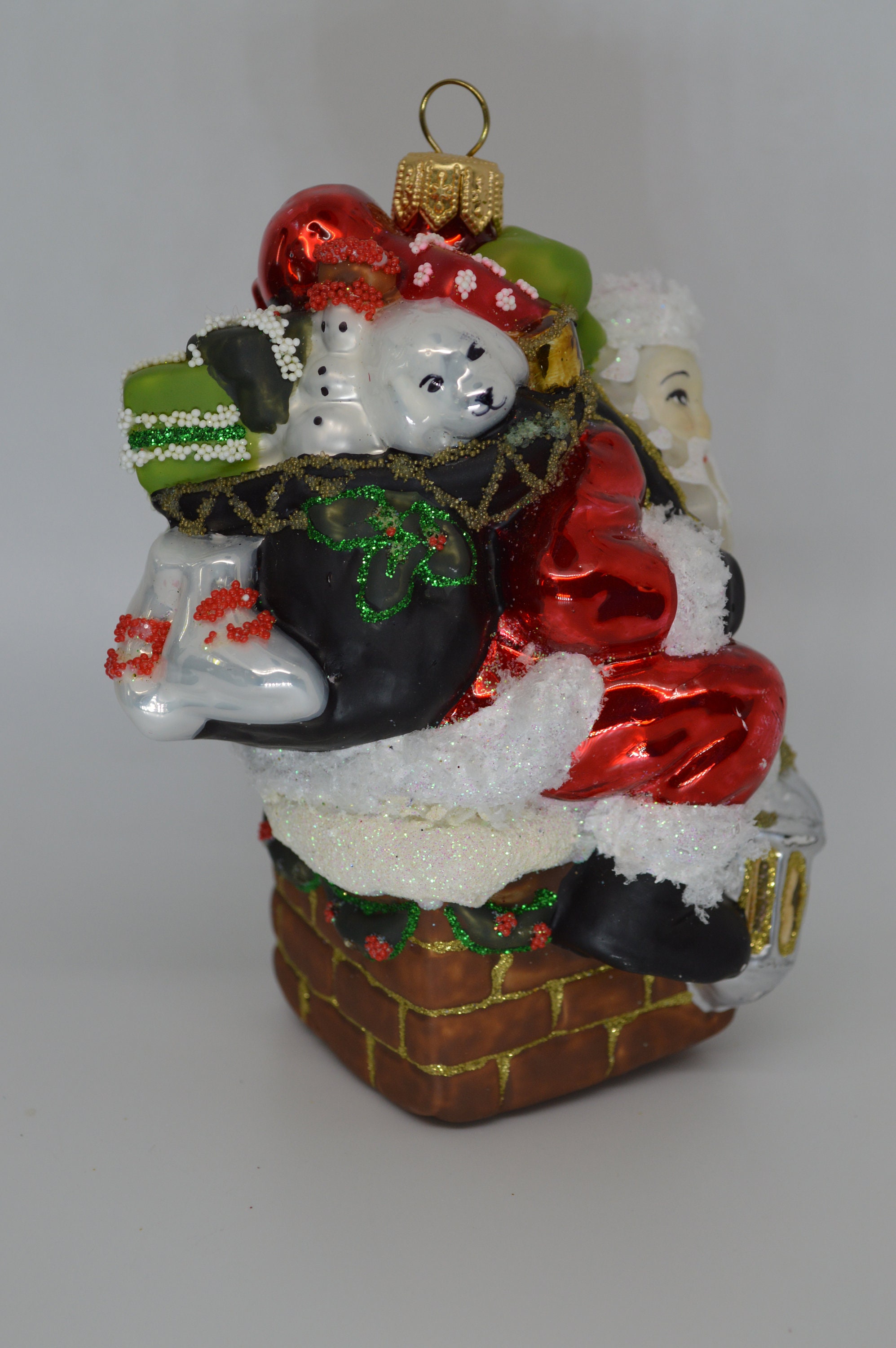 Mouth Blown & Hand Painted European Glass Ornament Santa - Etsy