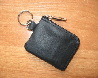 100% Real Genuine Leather Small Keyring Key Pouch Purse Wallet | Etsy