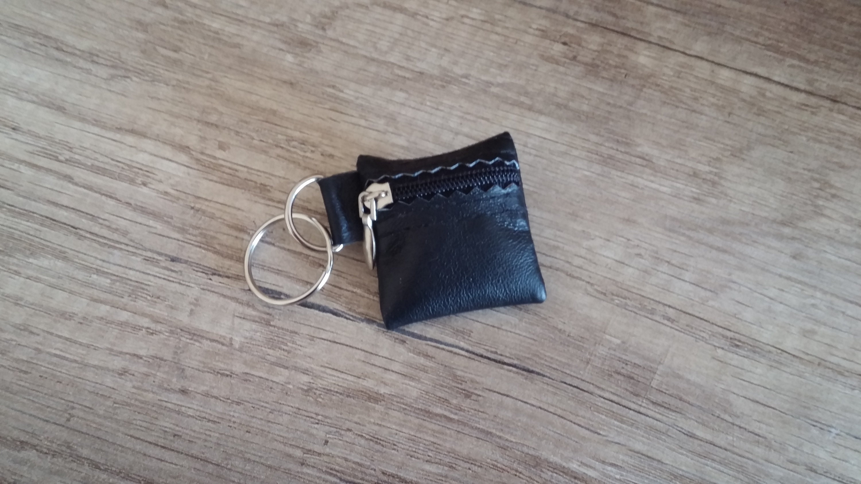 100% Real Genuine Leather Small Keyring Key Pouch Purse Wallet | Etsy