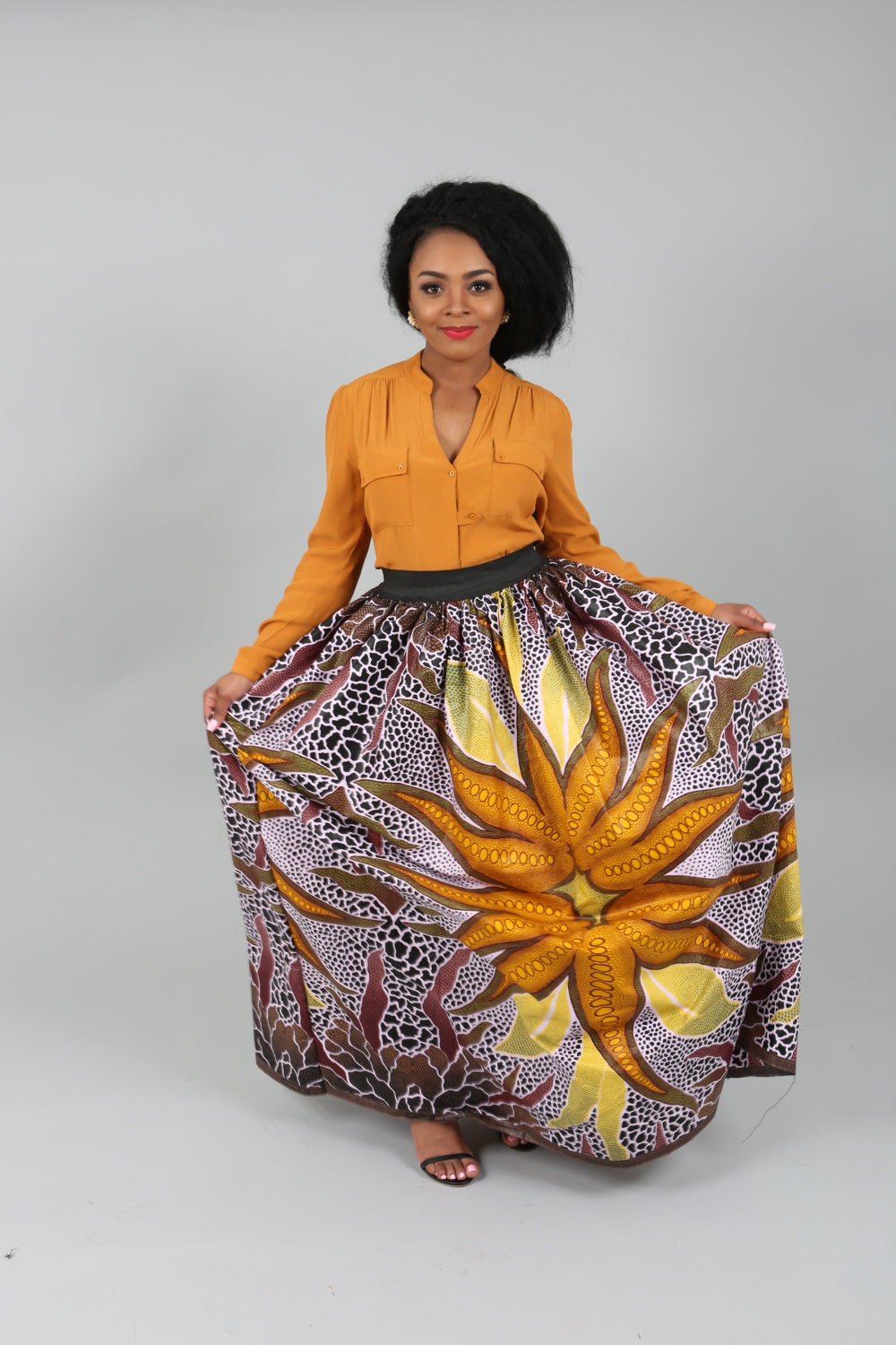 African clothing : java print maxi skirt Ankara maxi skirt | Etsy