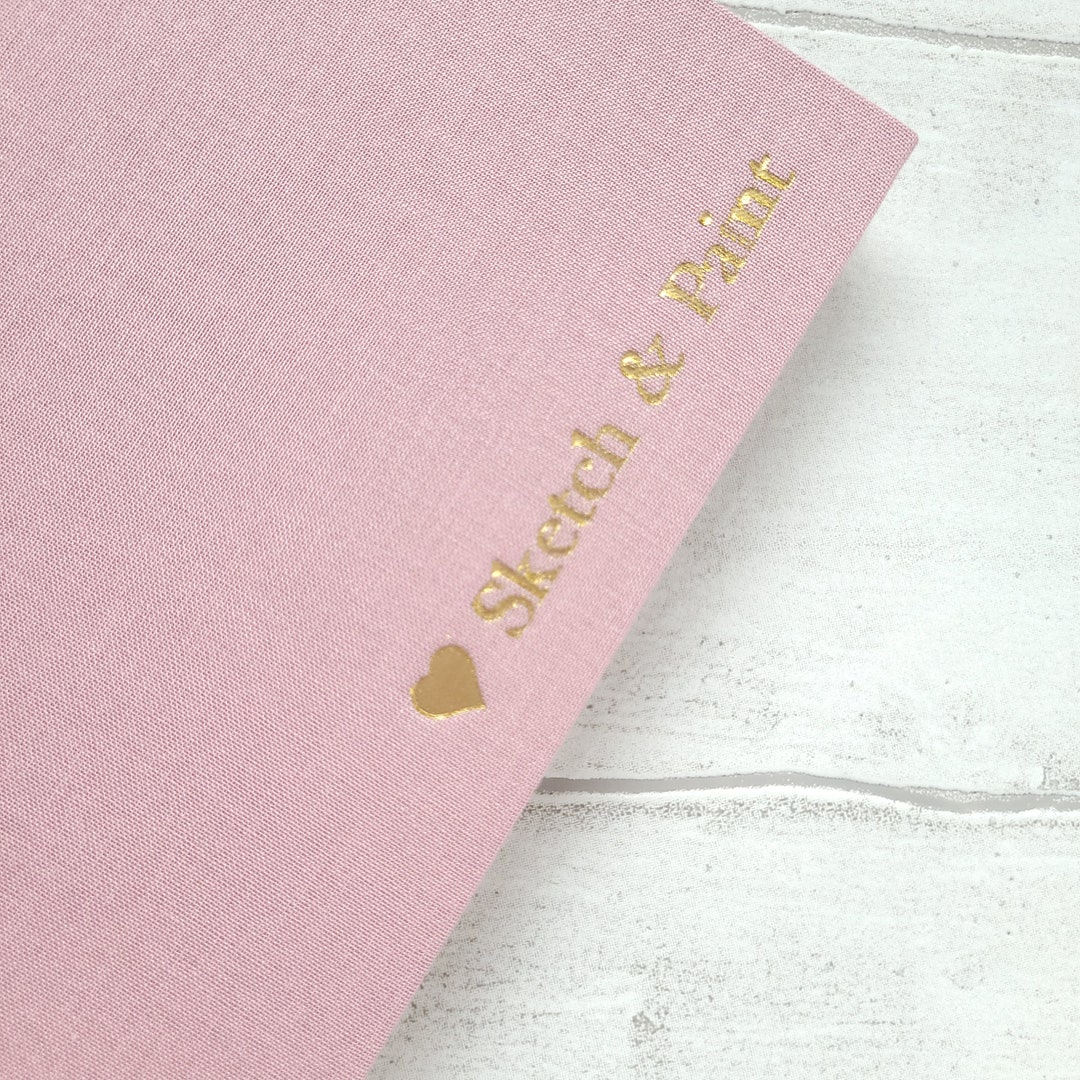 Rose Linen Fabriano Rosaspina Octavo* Studiobook. HP, Light Ivory Paper ...