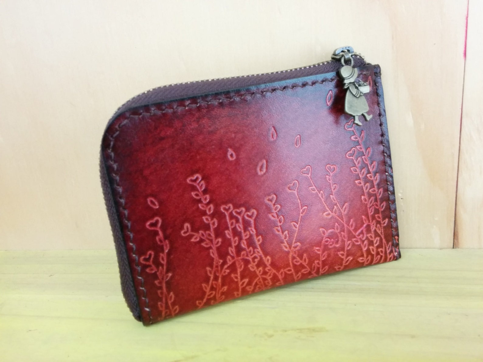 Leather Wallet Girl Leather Wallet Girl's Wallet - Etsy