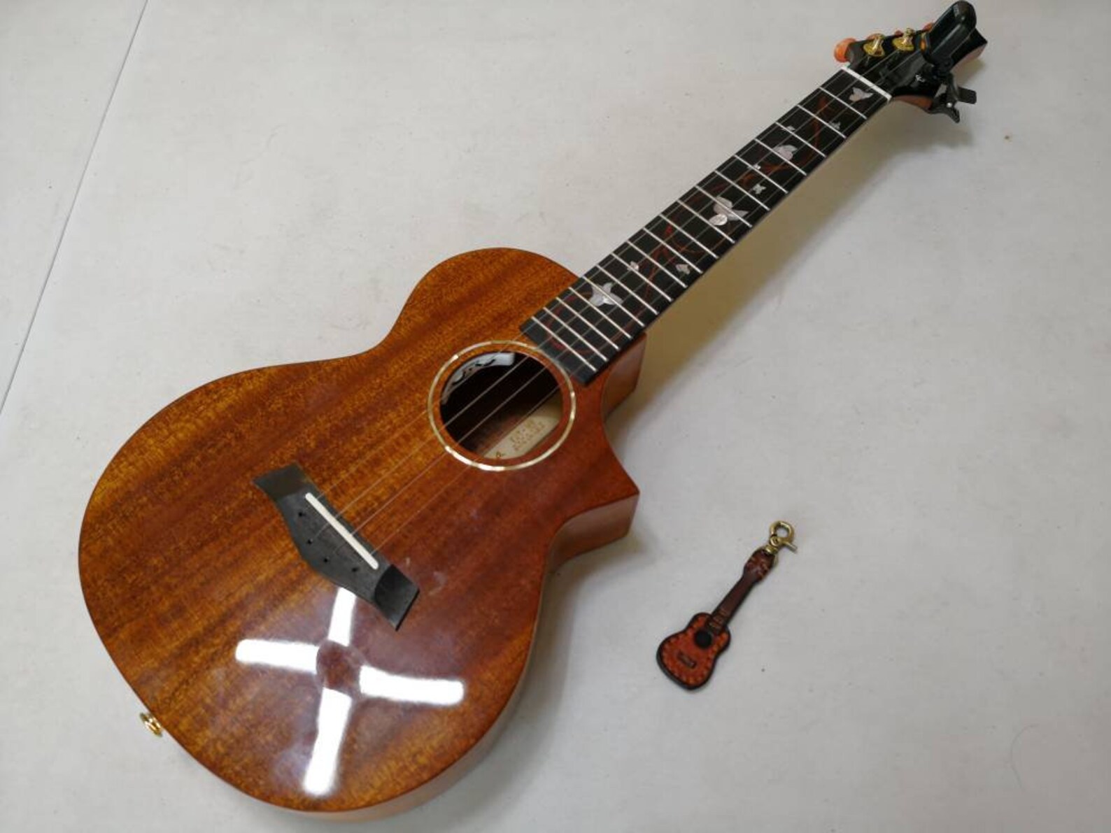 Leather Ukulele Miniature Keychain Guitar Keychainhandmade - Etsy