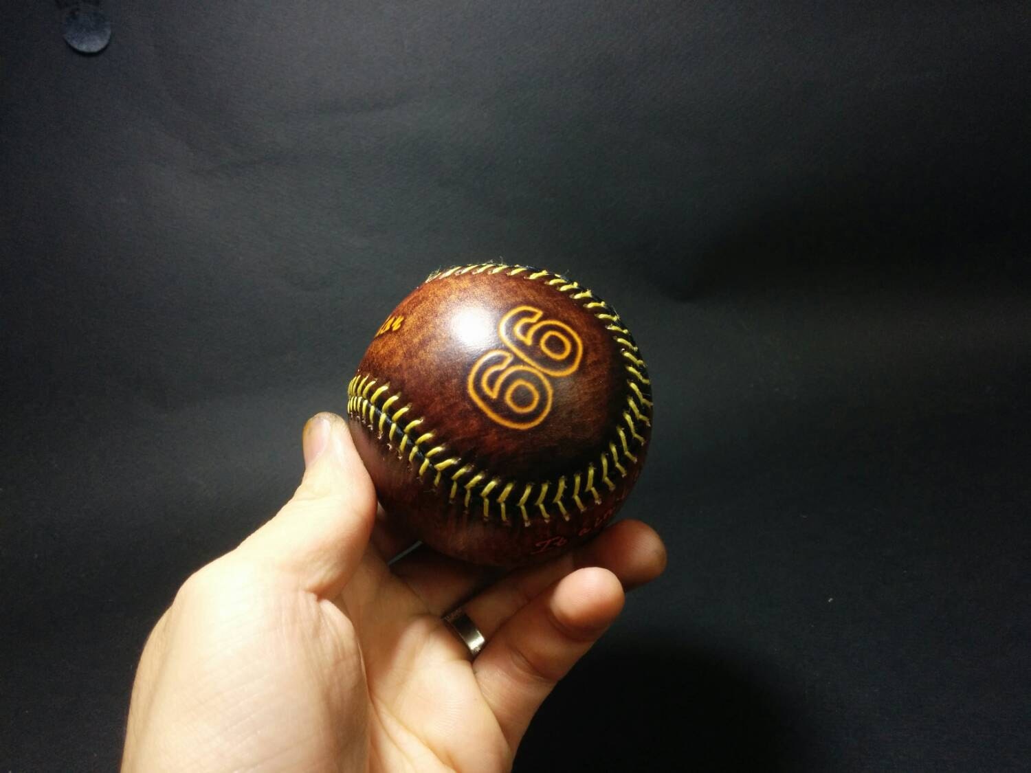 Custom Leather Baseball, Handmade, Hane Dye, Hand Stitch,9in Hard Ball ...