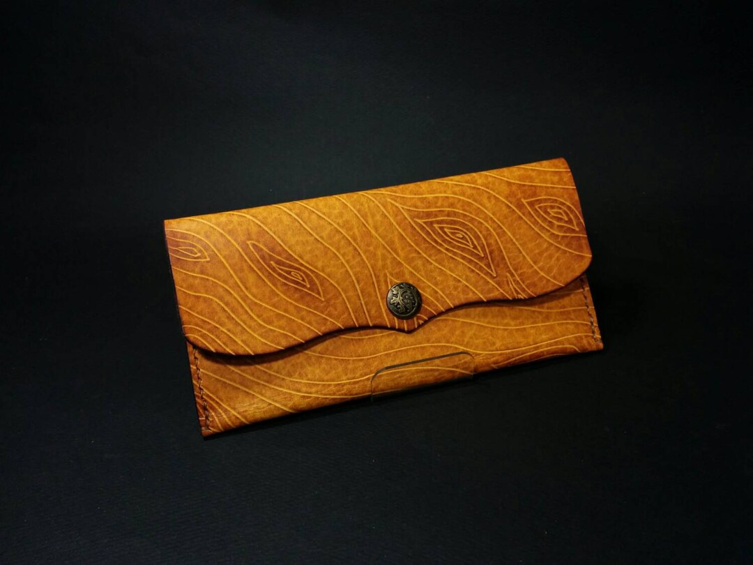 Leather Slim Wallet Unisex Walletwalletwomen Walletsimple - Etsy