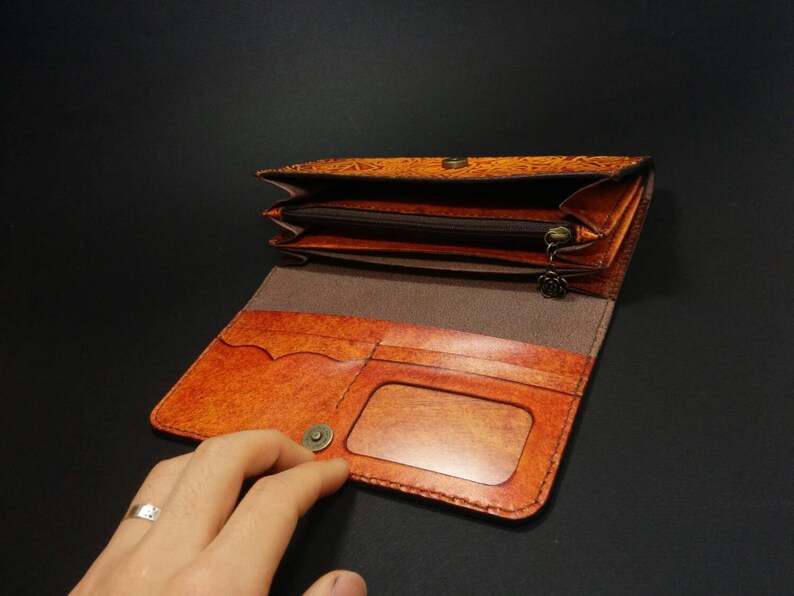 Rose Leather Wallet Vegetable Leatherwalletflower Women - Etsy