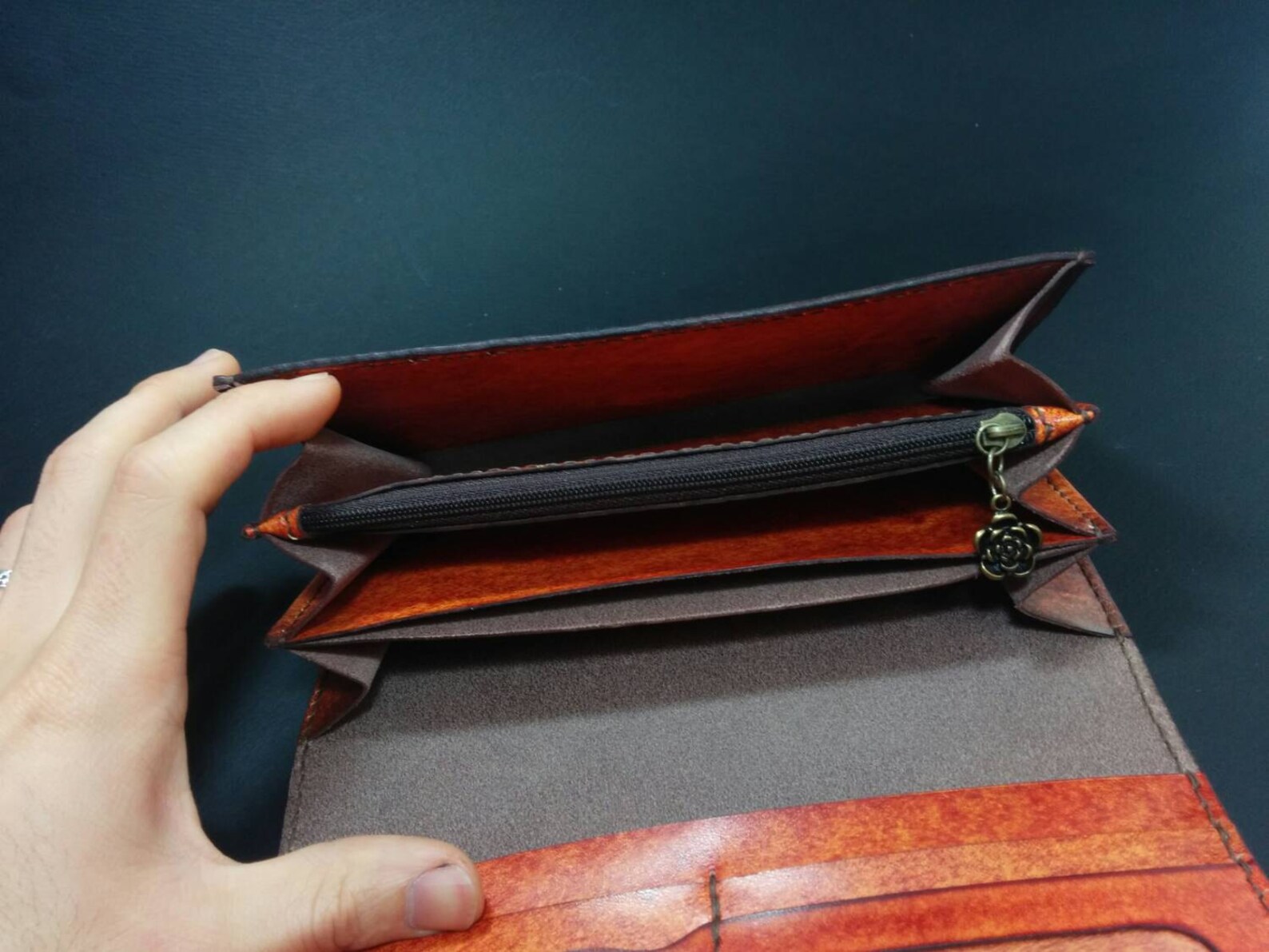 Rose Leather Wallet Vegetable Leatherwalletflower Women - Etsy