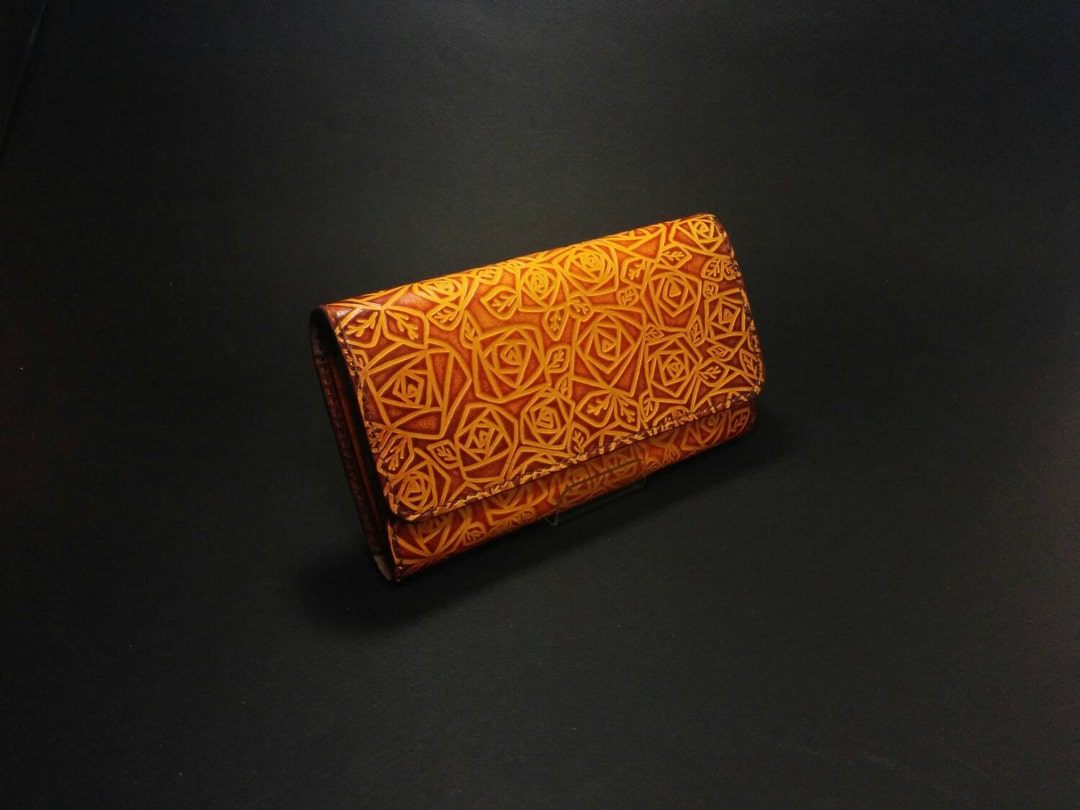 Rose Leather Wallet - Vegetable Leather,wallet,flower Women Wallet ...