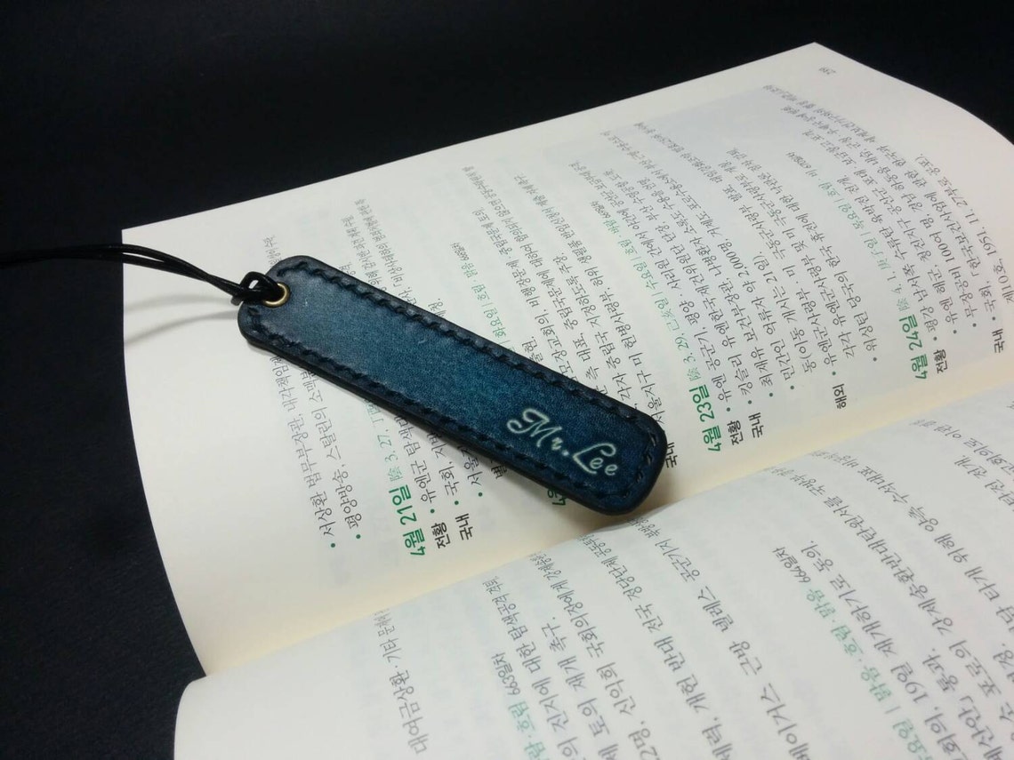 Leather Bookmark, Initial Bookmarks - Etsy