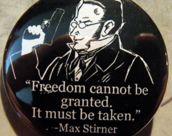 MAX STIRNER WiTH A GuN EGOIST FLaG embroidered iron-on patch | Etsy