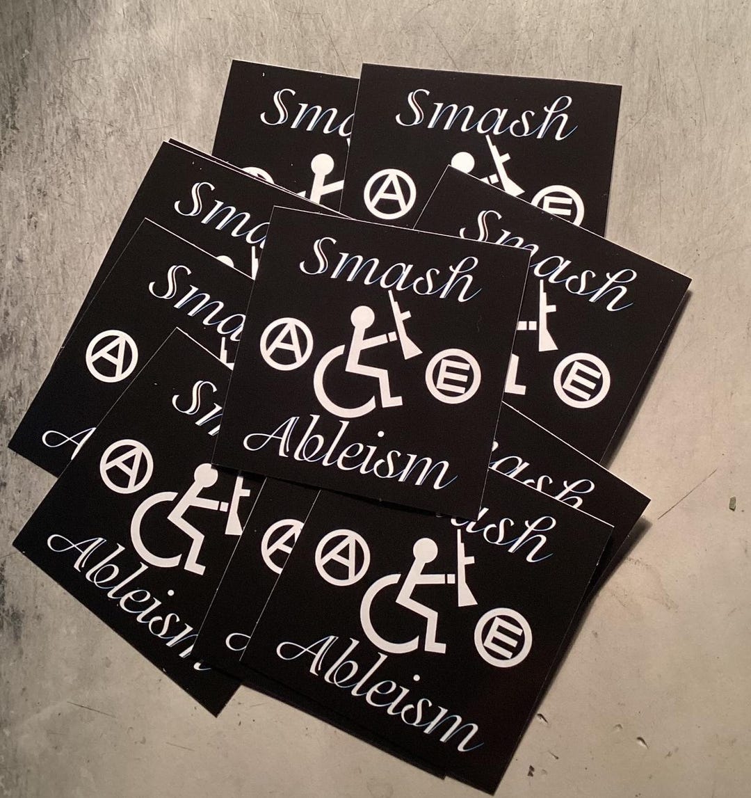 25/50/100/300 SMASH ABLEISM 2.5" X 2.5" Stickers - Etsy