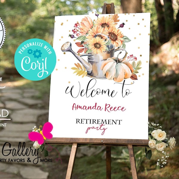 Fall Party Welcome Sign Printable - Etsy