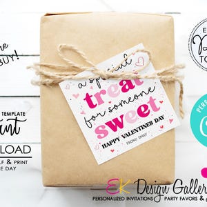 Valentines Day Tag, A Special Treat for Someone Sweet, (editable ...