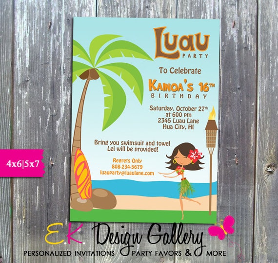 Tropical Island Invitation