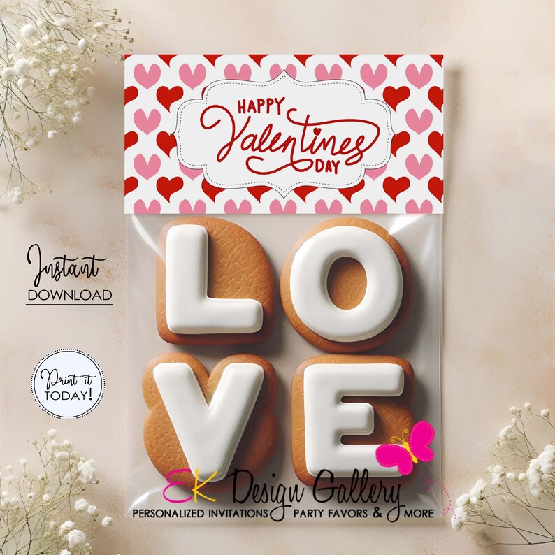 Valentines Treat Bag Topper: Classroom Exchange Valentine's Day Treat ...
