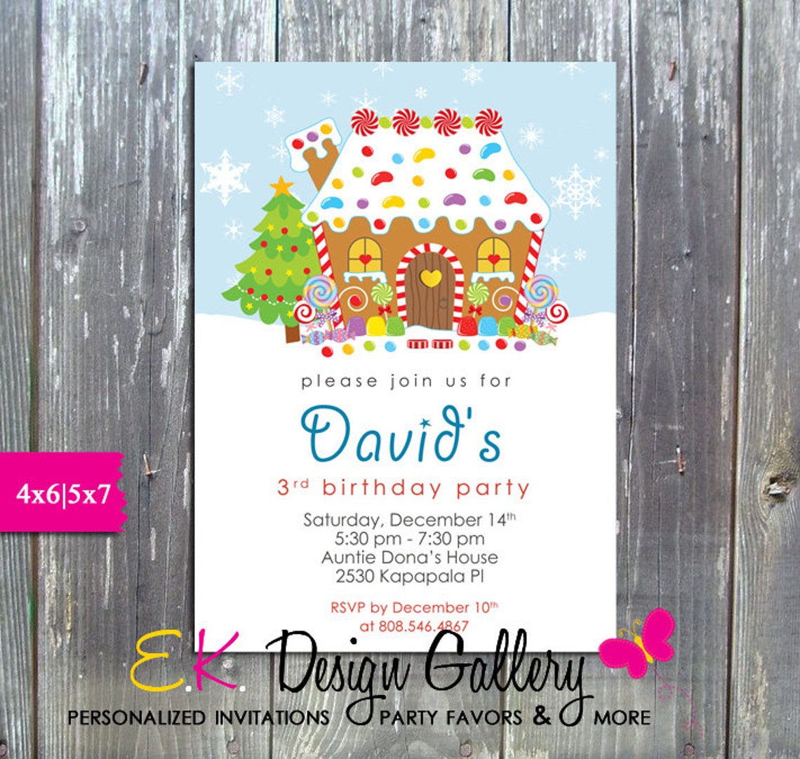 Gingerbread House Invitation Gingerbread Decorating Party - Etsy