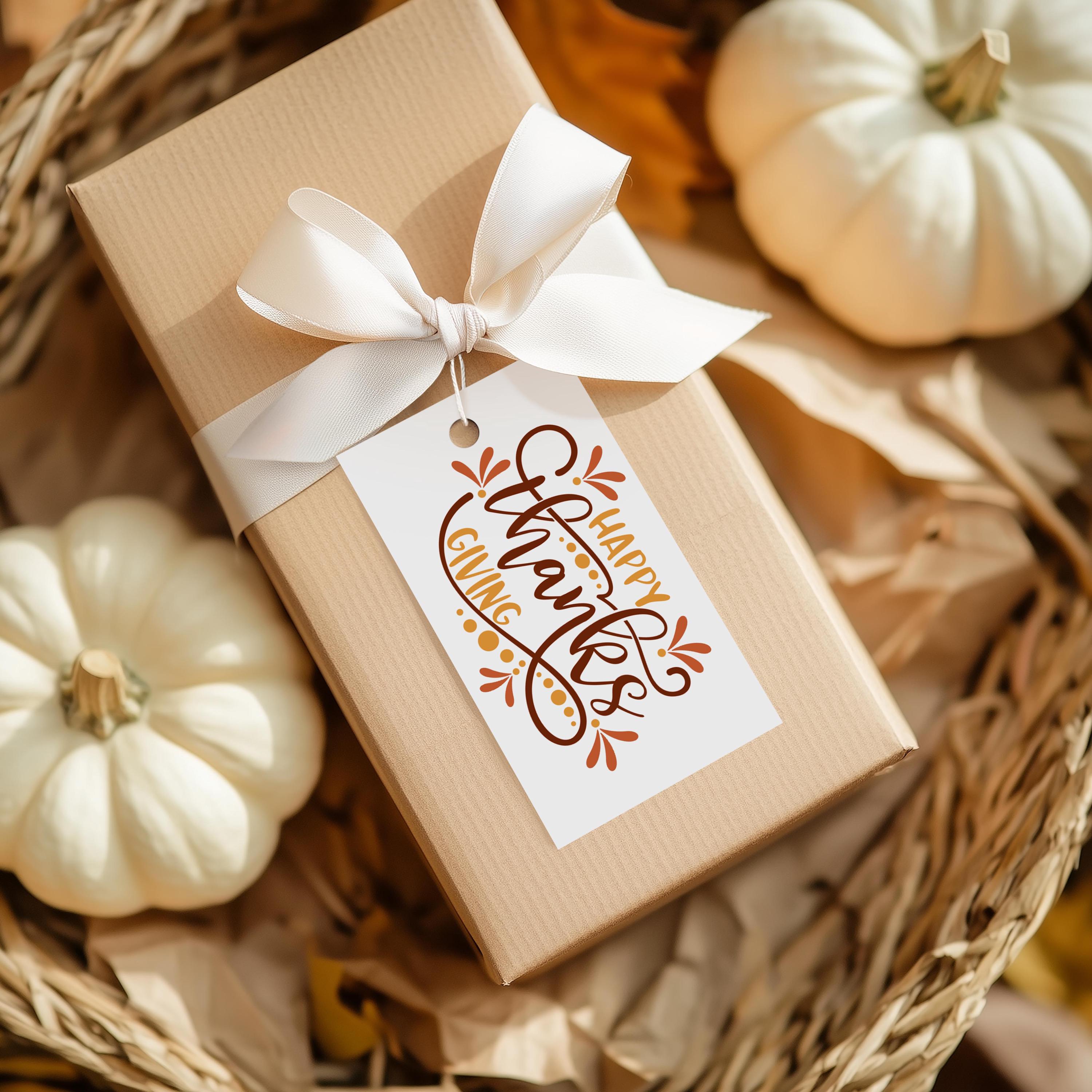 Thanksgiving Appreciation Gift Tag: Giving Thanks Label (instant ...