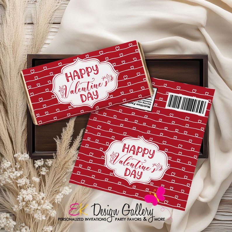 Valentines Day Candy Bar Wrapper, Classroom Exchange Valentines Treat ...