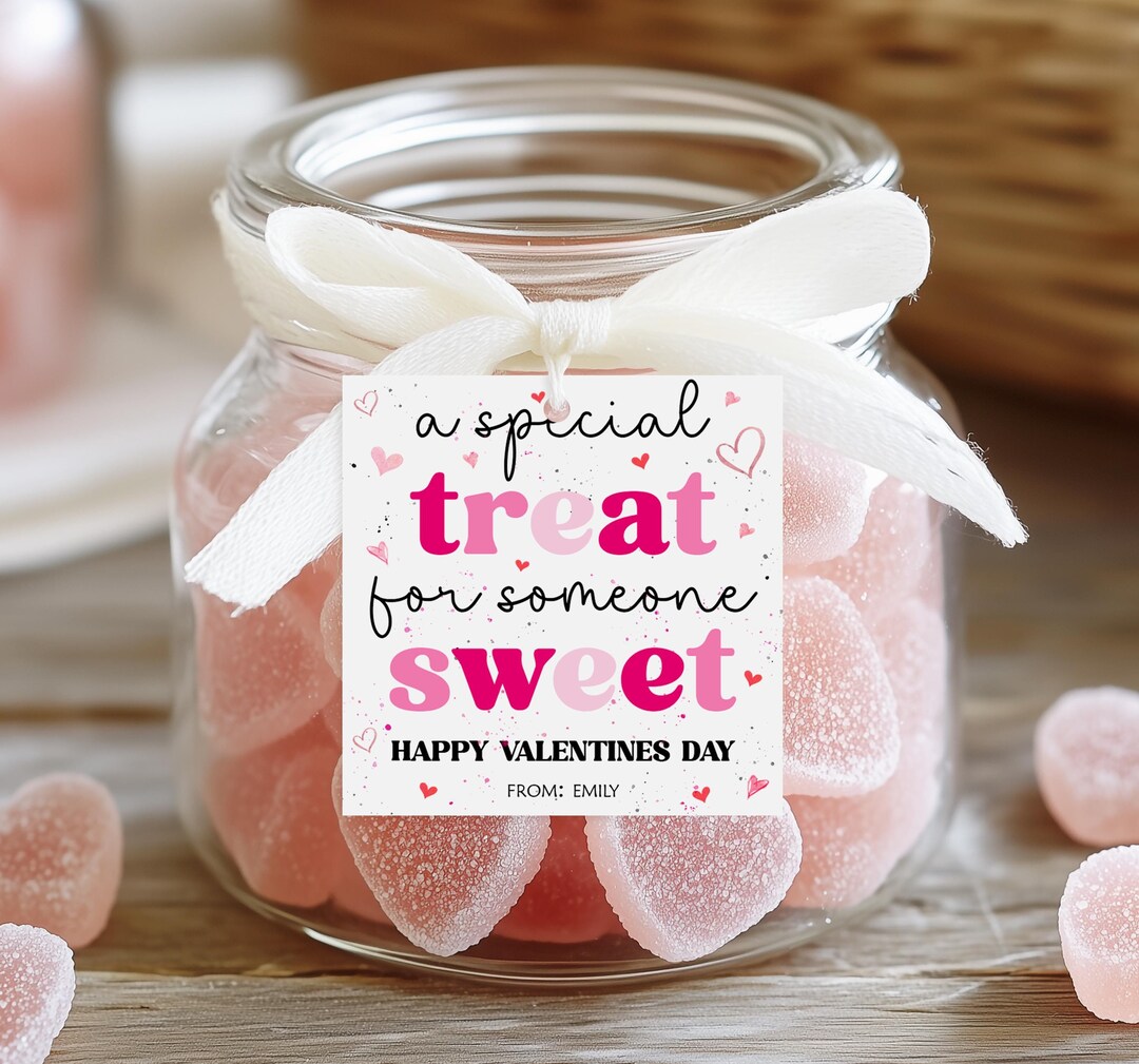 Valentines Day Tag, A Special Treat for Someone Sweet, (editable ...