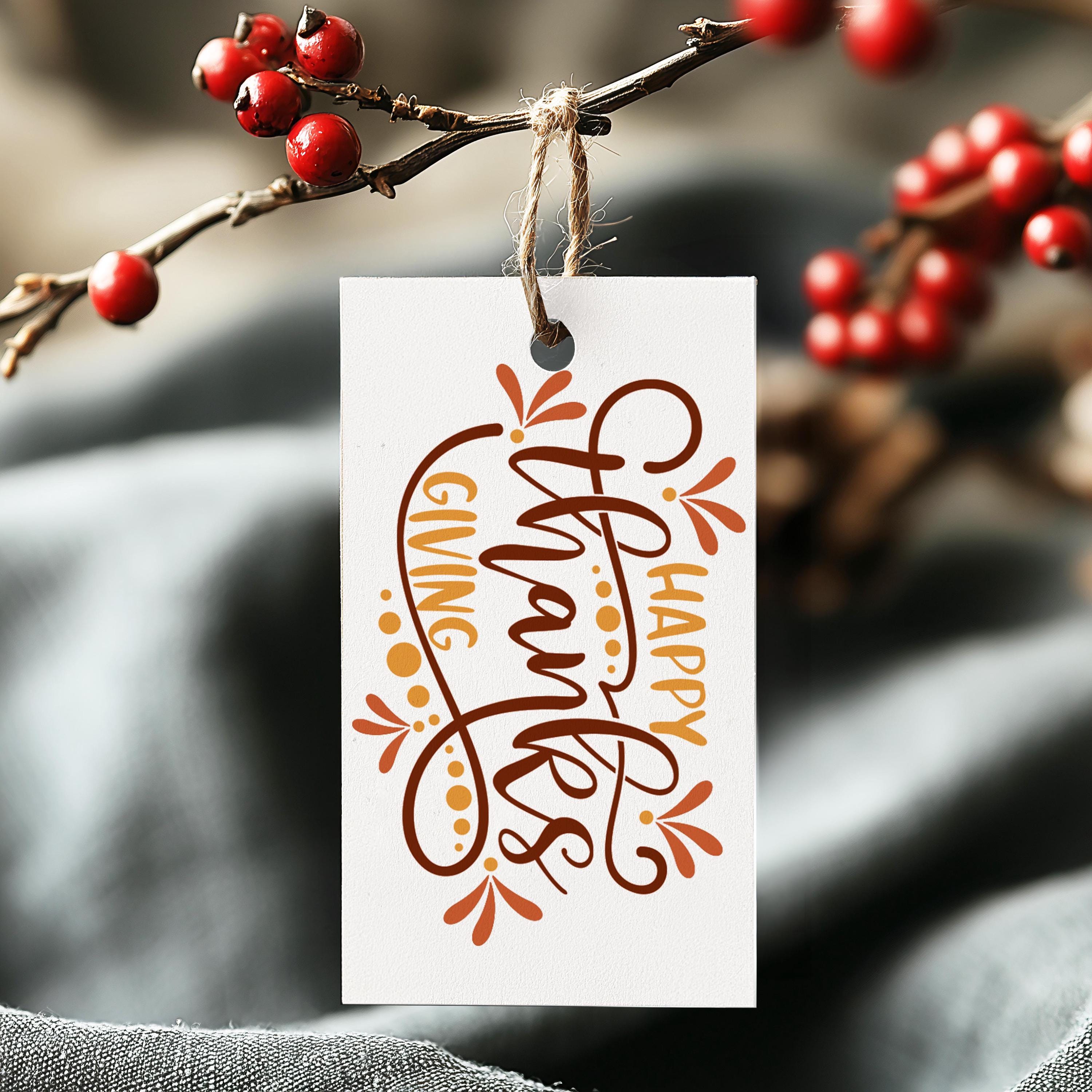 Thanksgiving Appreciation Gift Tag: Giving Thanks Label (instant ...