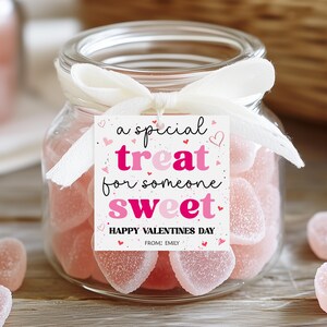 Happy Valentine's Day Heart Gift Tag Editable Valentines Gift Tag ...