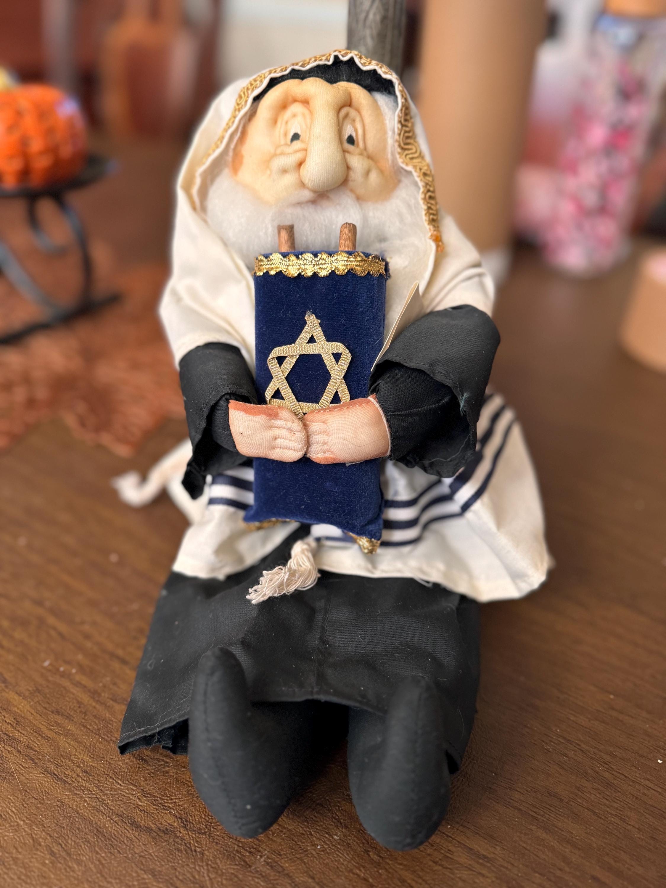 1970s Handmade Soft Sculpture Rabbi Doll - Signed and Numbered by ...