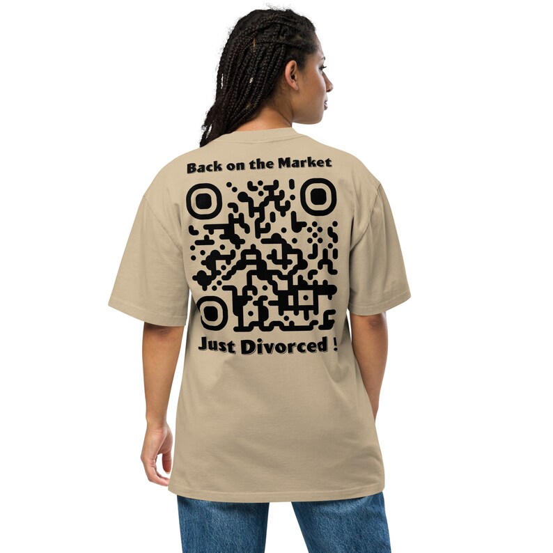 Customizable QR Code Funny Oversized T-shirt Back on the Market Just ...