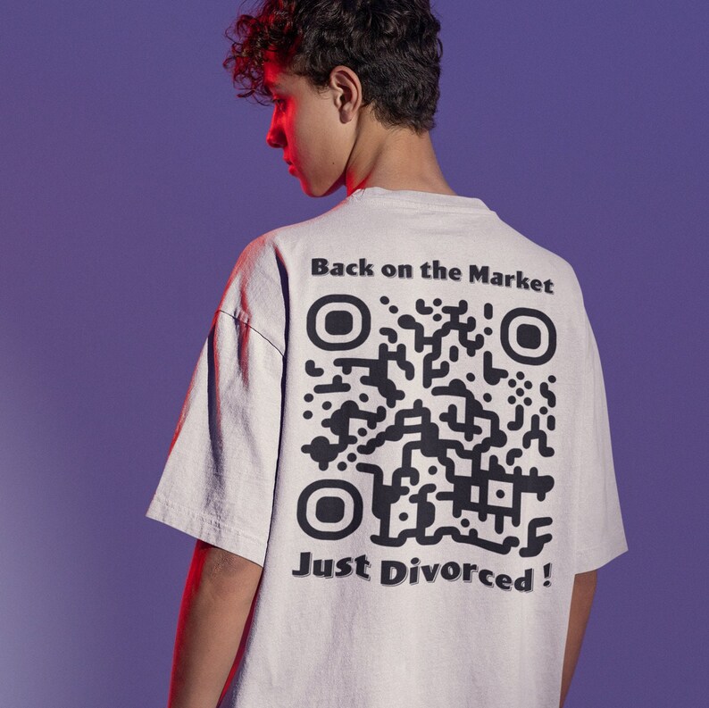 Customizable QR Code Funny Oversized T-shirt Back on the Market Just ...