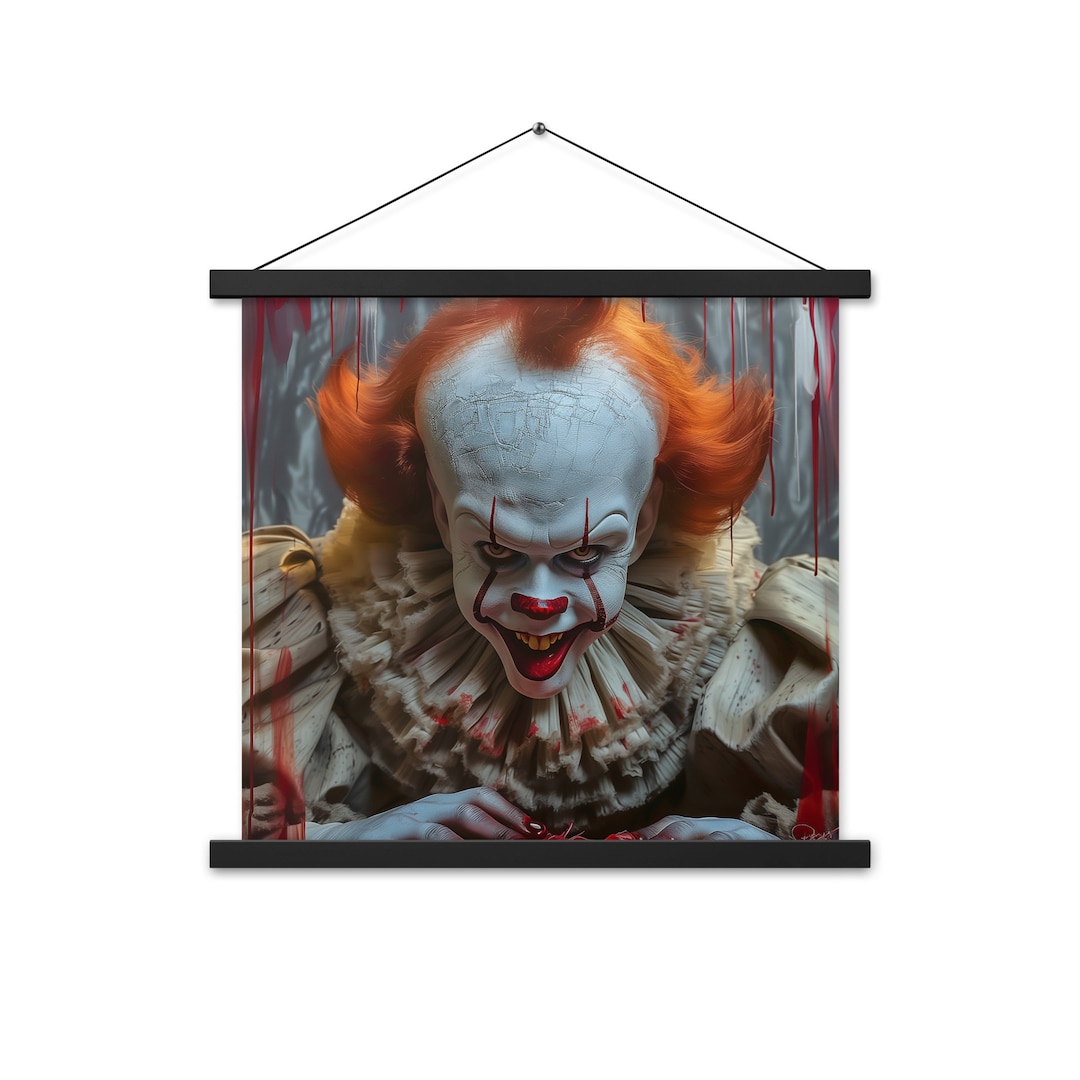 Creepy Pennywise Poster With Hangers Perfect Gift for Horror Fans - Etsy